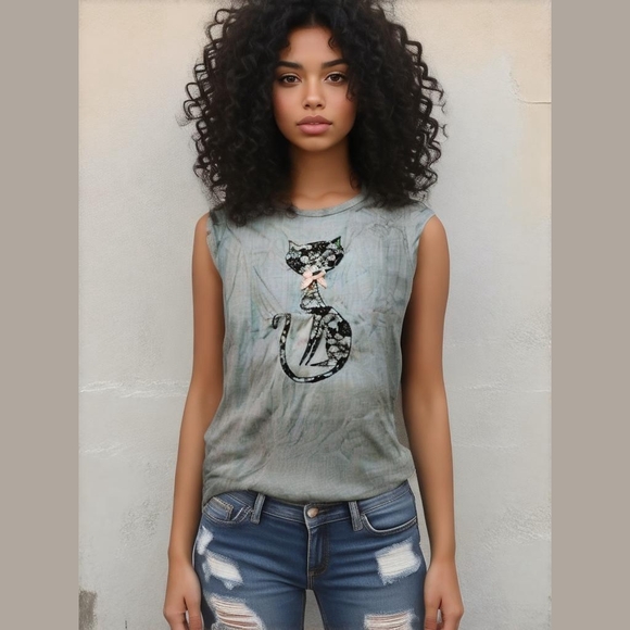 Mighty Fine | Tops | Vintage French Kitty By Mighty Fine Womens Top ...